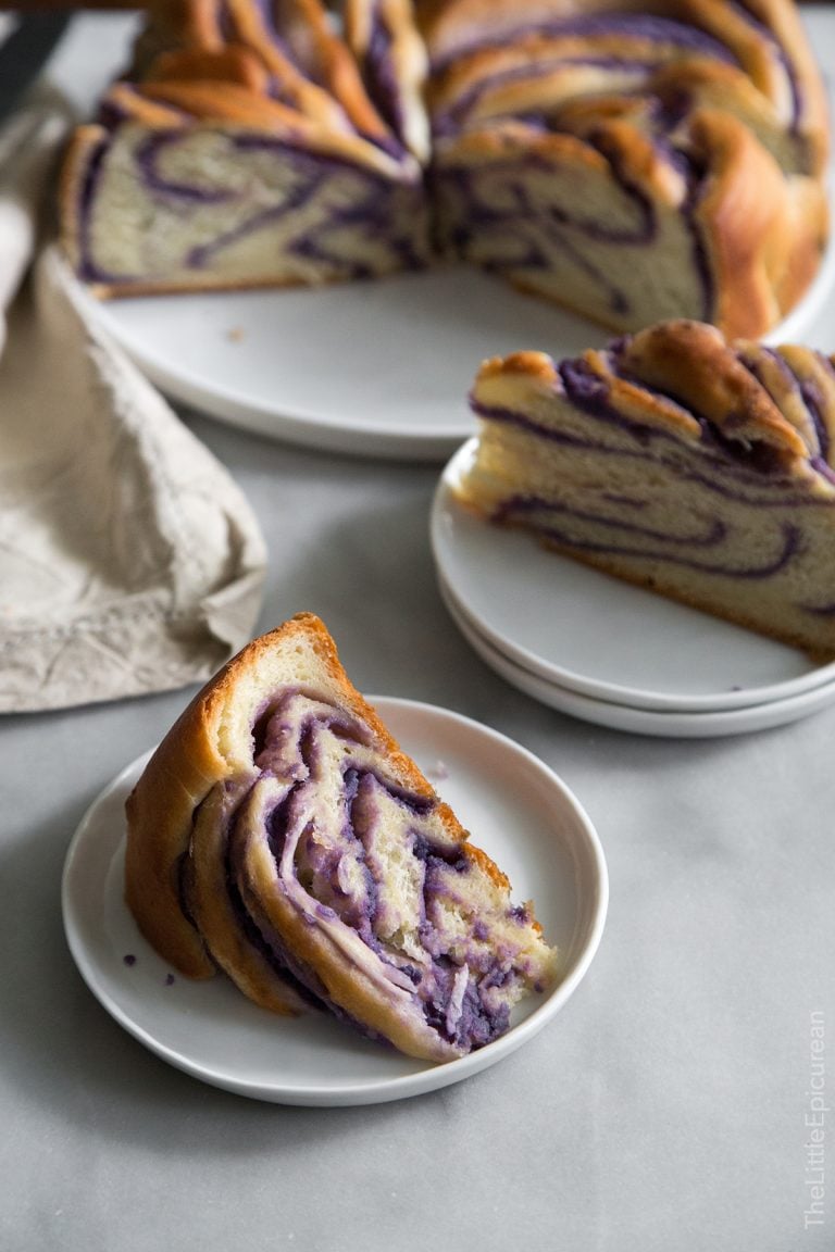 Ube Swirl Bread (Purple Yam Swirl Bread)-The Little Epicurean