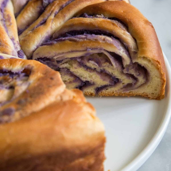 Ube Swirl Bread (Purple Yam Swirl Bread)-The Little Epicurean