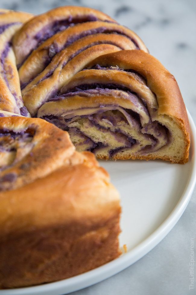 Ube Swirl Bread (Purple Yam Swirl Bread)-The Little Epicurean