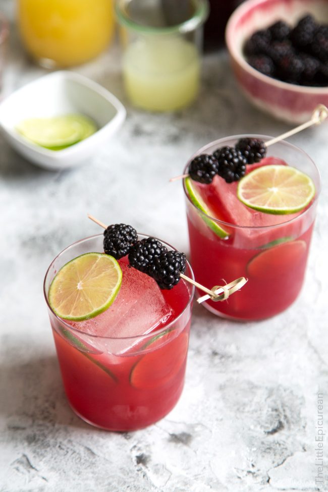 Blackberry Pineapple Rum Cocktail - The Little Epicurean