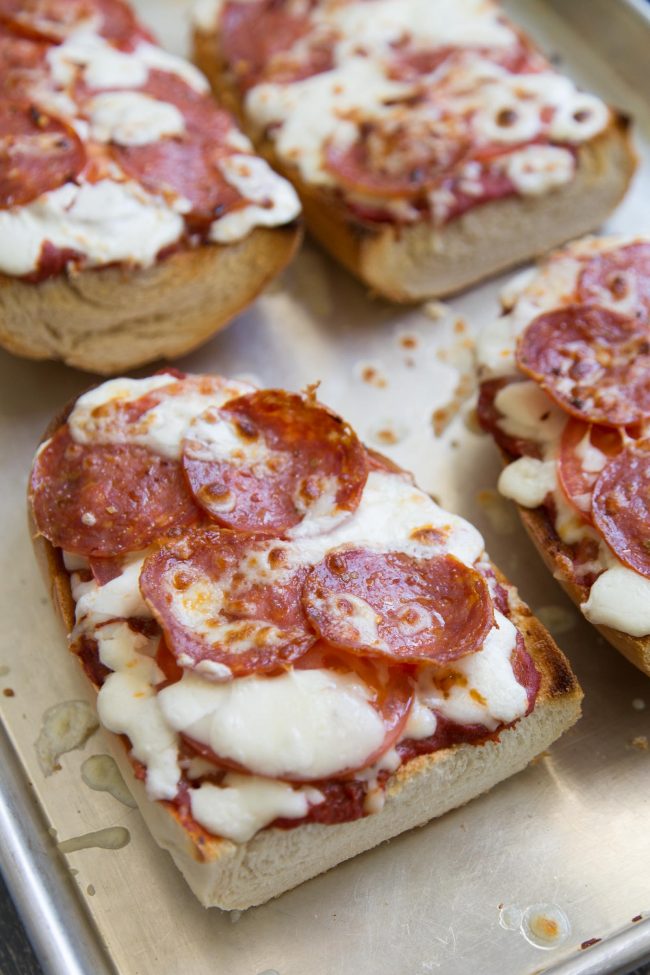 French Bread Pizza with Fresh Mozzarella -The Little Epicurean