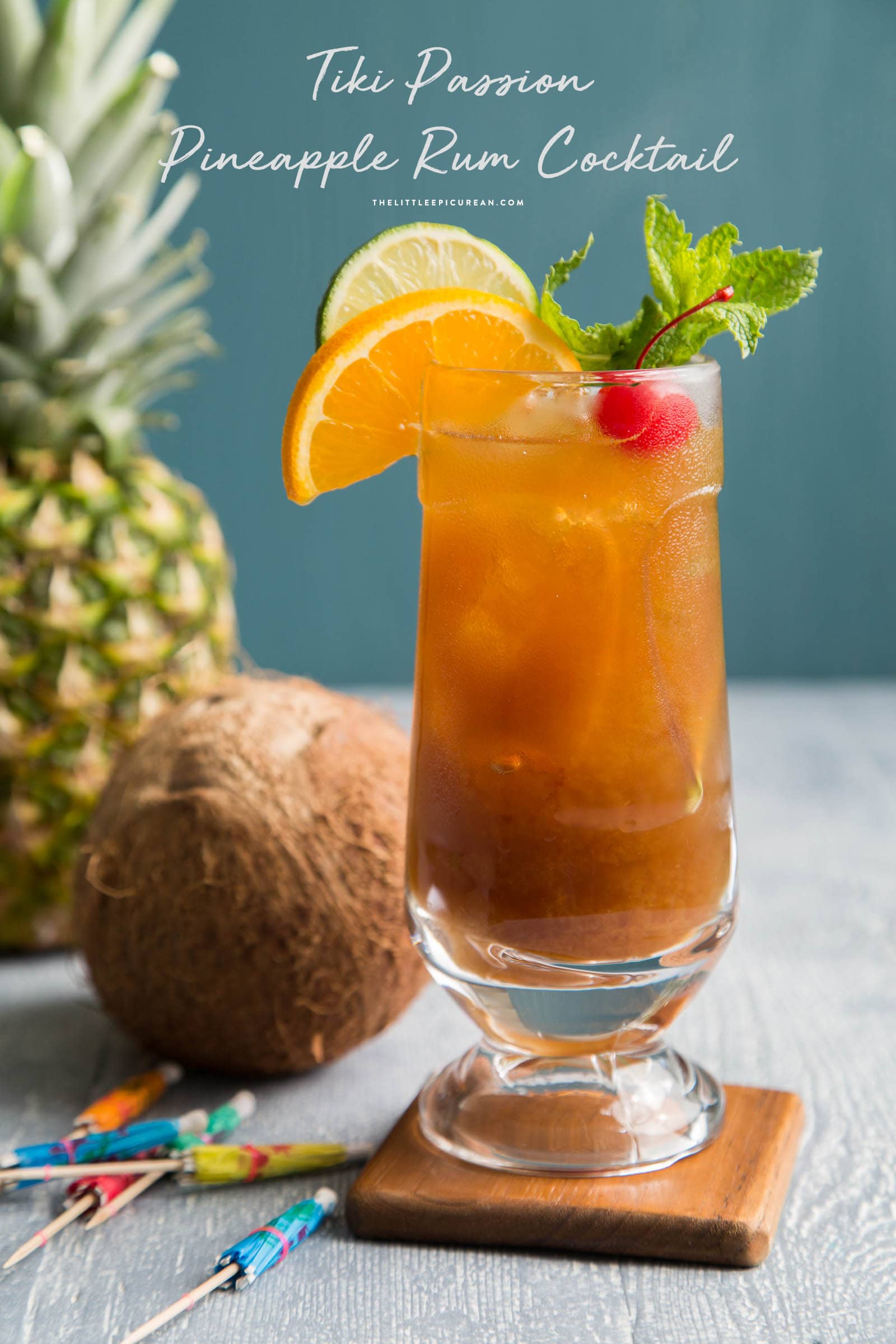 Tiki Passion Pineapple Rum Cocktail The Little Epicurean Tiki Passion Pineapple Rum Cocktail The Little Epicurean