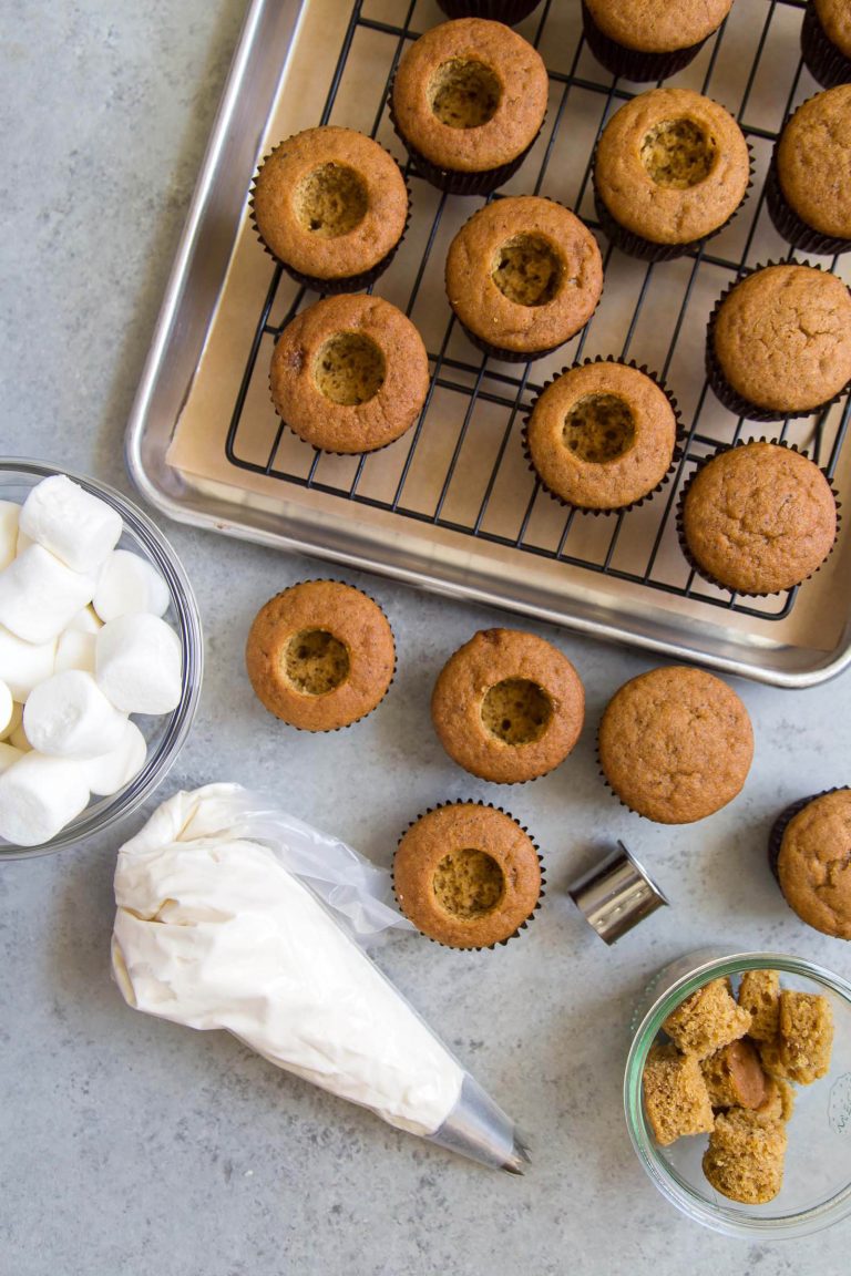 Butternut Squash Cupcakes with marshmallows- The Little Epicurean