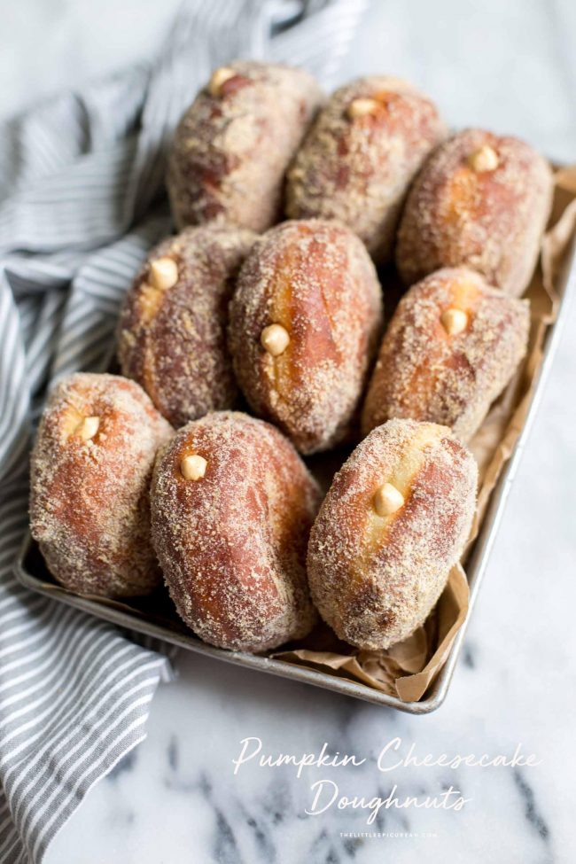 Pumpkin Cheesecake Doughnuts - The Little Epicurean