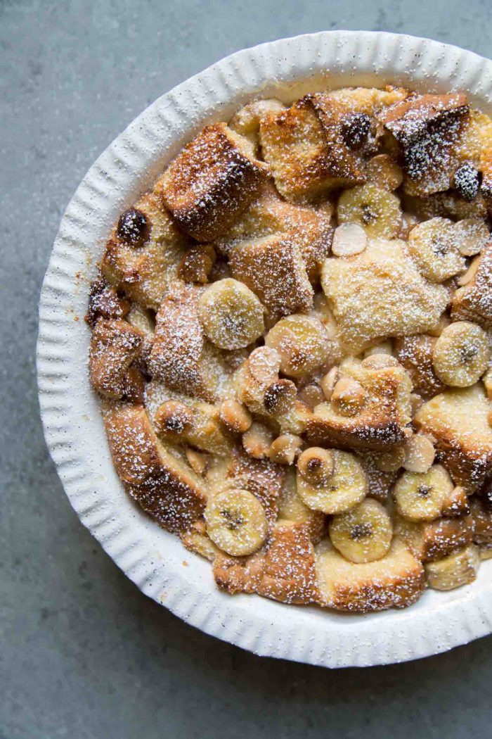 Banana Rum Bread Pudding- The Little Epicurean