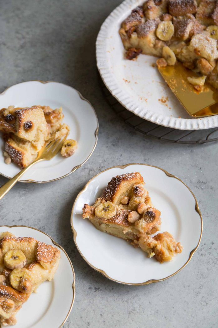 Banana Rum Bread Pudding- The Little Epicurean