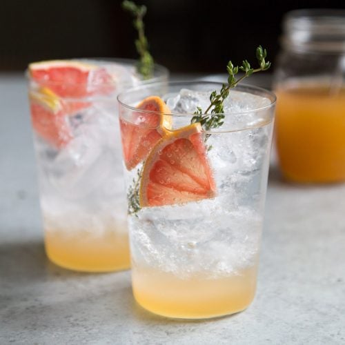 Grapefruit Shrub Sparkling Mocktail - The Little Epicurean