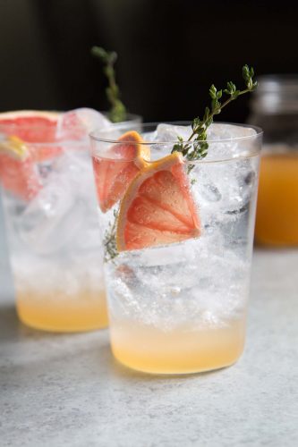 Grapefruit Shrub Sparkling Mocktail - The Little Epicurean