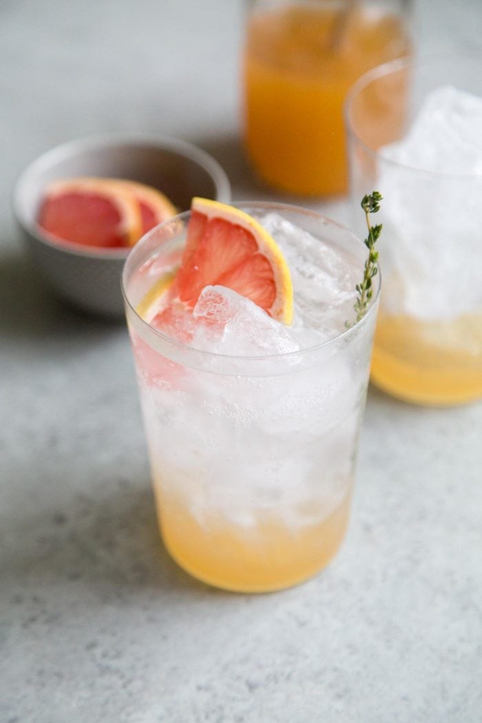 Grapefruit Shrub Sparkling Mocktail - The Little Epicurean