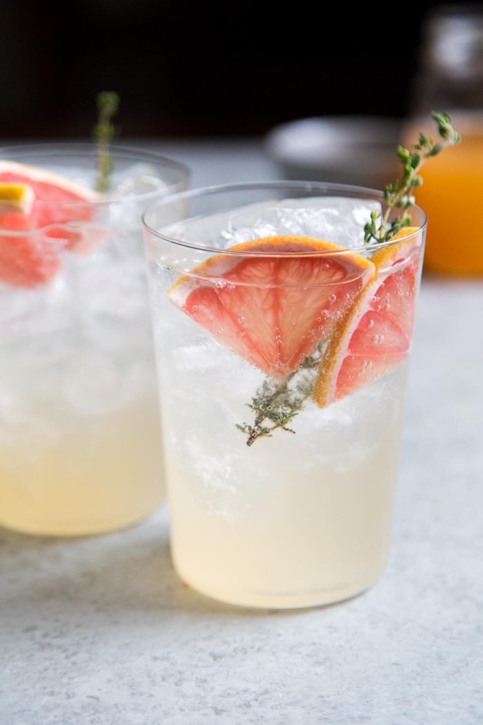 Grapefruit Shrub Sparkling Mocktail - The Little Epicurean