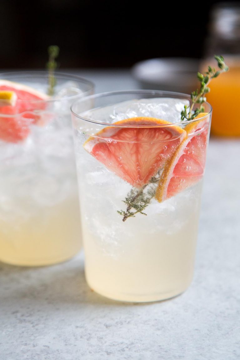 Grapefruit Shrub Sparkling Mocktail - The Little Epicurean