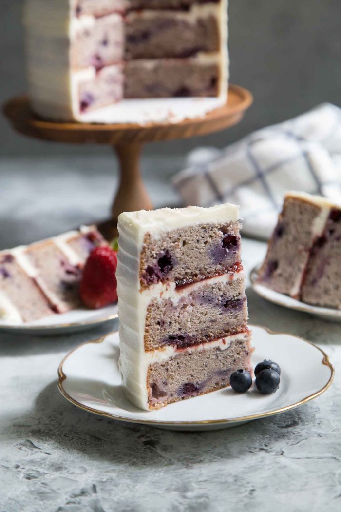 Mixed Berry Layer Cake with Cream Cheese - The Little Epicurean