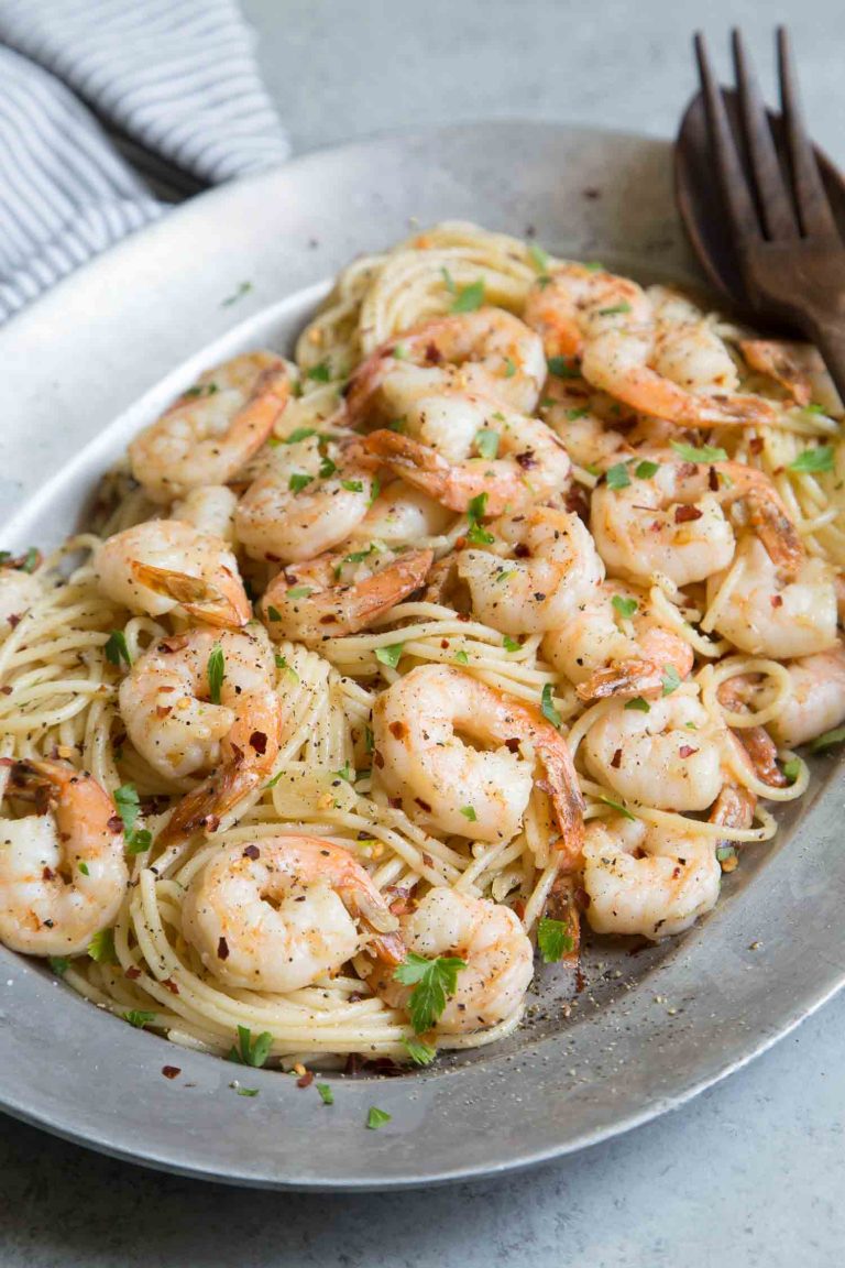 Spicy Garlic Shrimp Spaghetti - The Little Epicurean