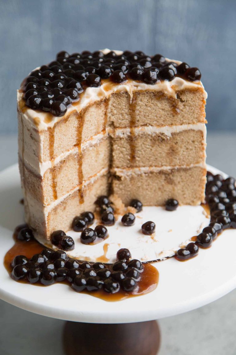 Boba Milk Tea Cake - The Little Epicurean