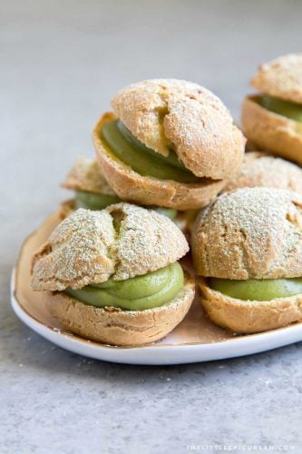 Matcha Cream Puffs - The Little Epicurean