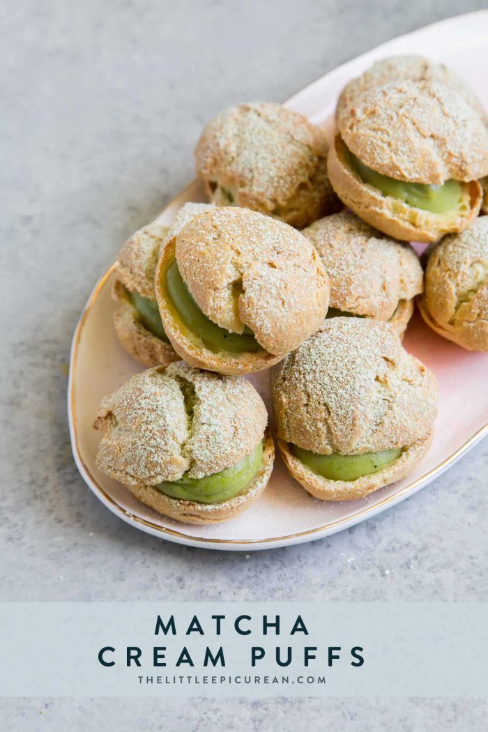 Matcha Cream Puffs - The Little Epicurean