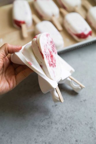 Ruby Chocolate Strawberry Swirl Ice Cream Bars - The Little Epicurean