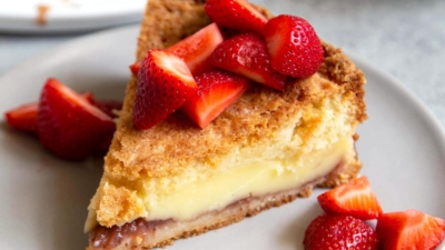 Strawberry Basque Cake - The Little Epicurean