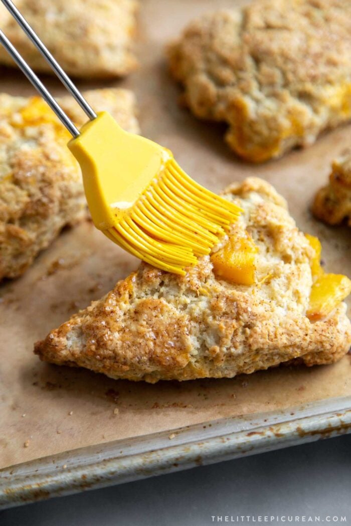 Brown Butter Peach Scones - The Little Epicurean
