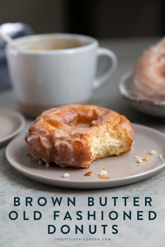 Brown Butter Glazed Old Fashioned Donuts - The Little Epicurean