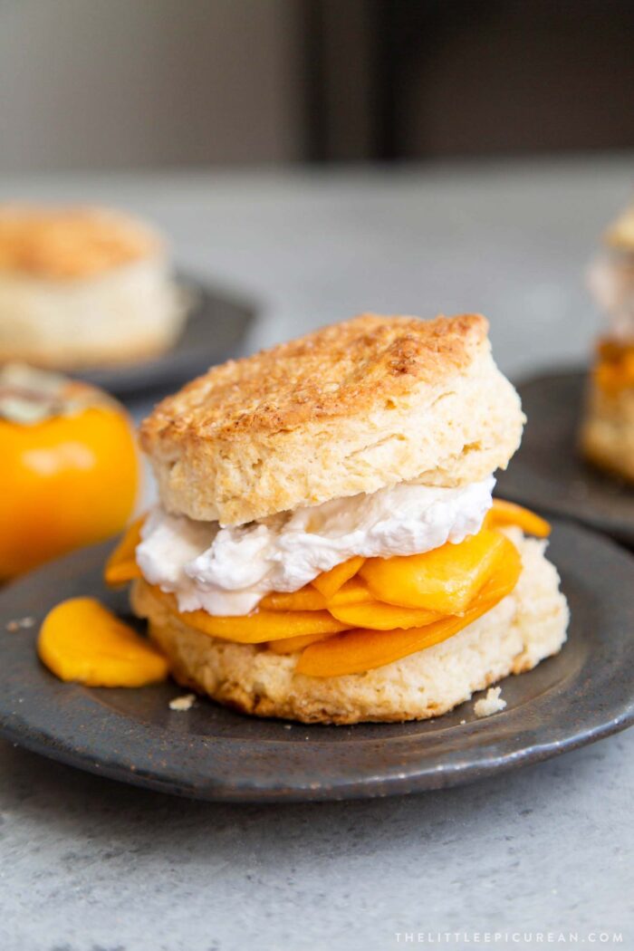 Coconut Persimmon Shortcake - The Little Epicurean