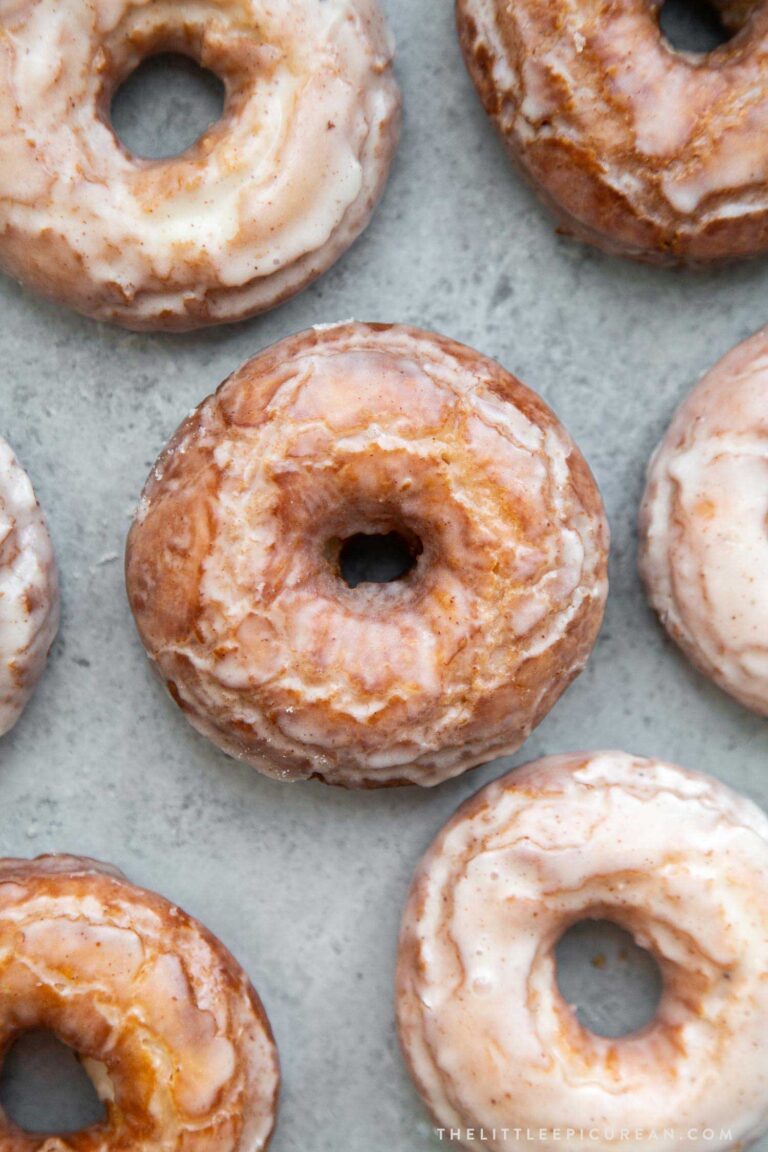 Brown Butter Glazed Old Fashioned Donuts - The Little Epicurean