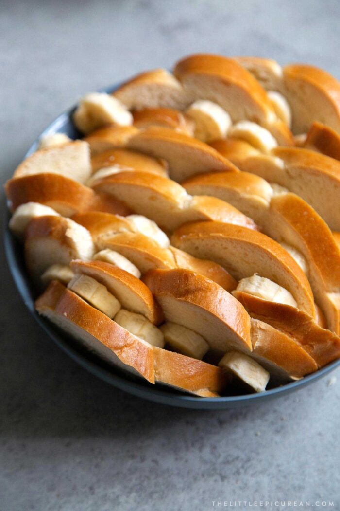 Banana Foster Bread Pudding - The Little Epicurean