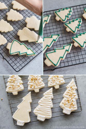 No Chill Sugar Cookies Christmas Trees - The Little Epicurean