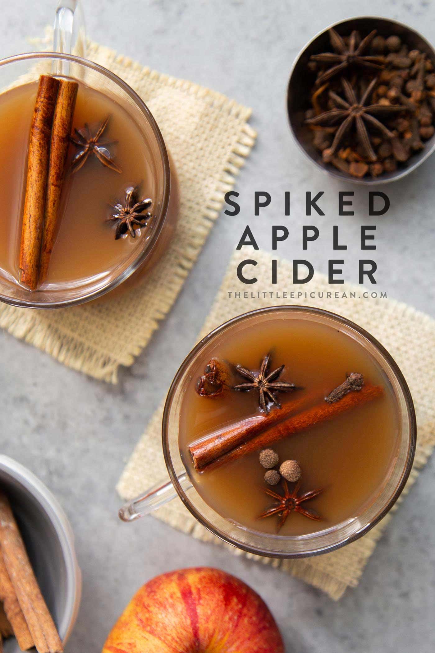 Spiked Apple Cider - The Little Epicurean
