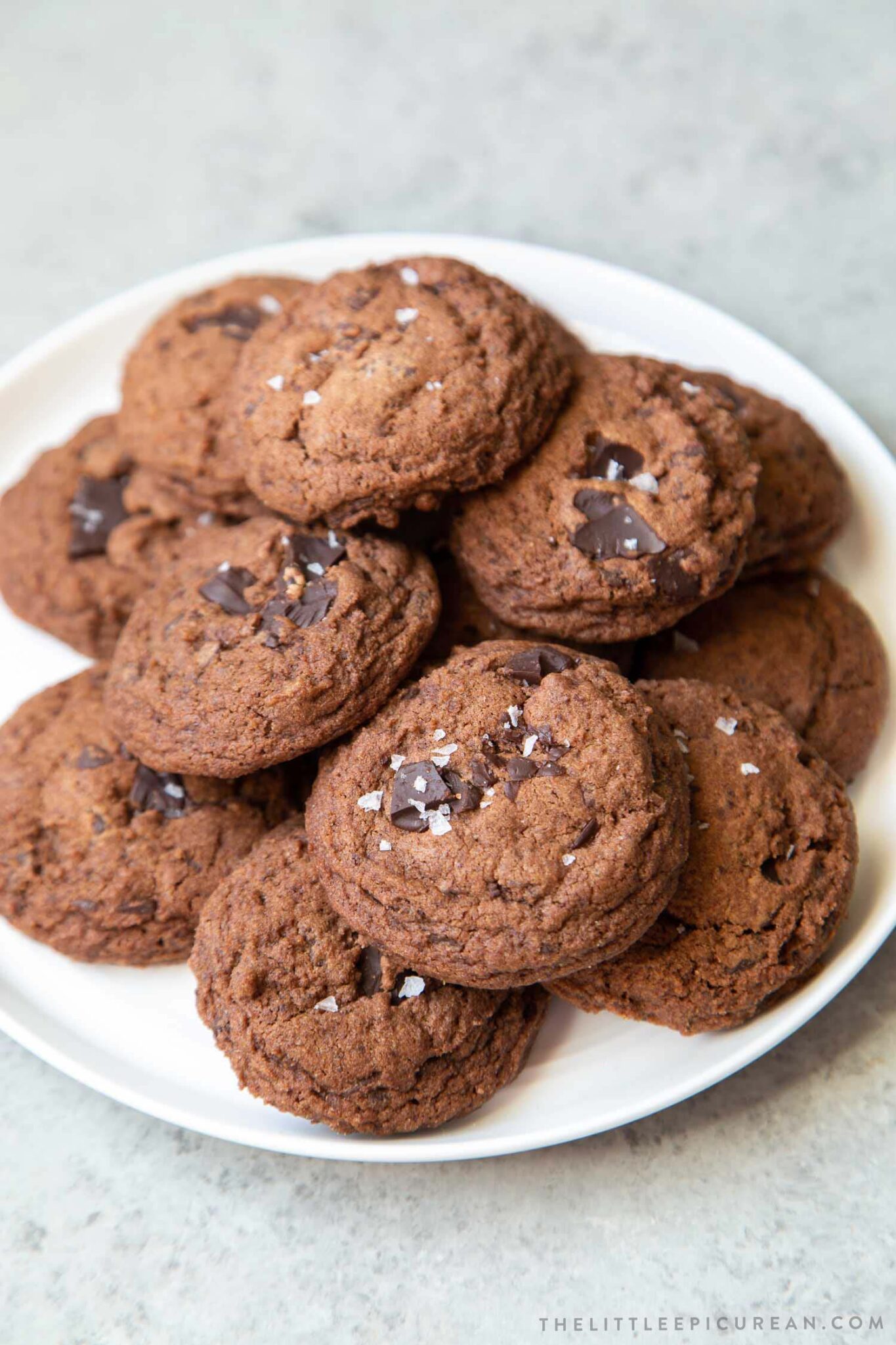 Double Chocolate Chip Cookies - The Little Epicurean