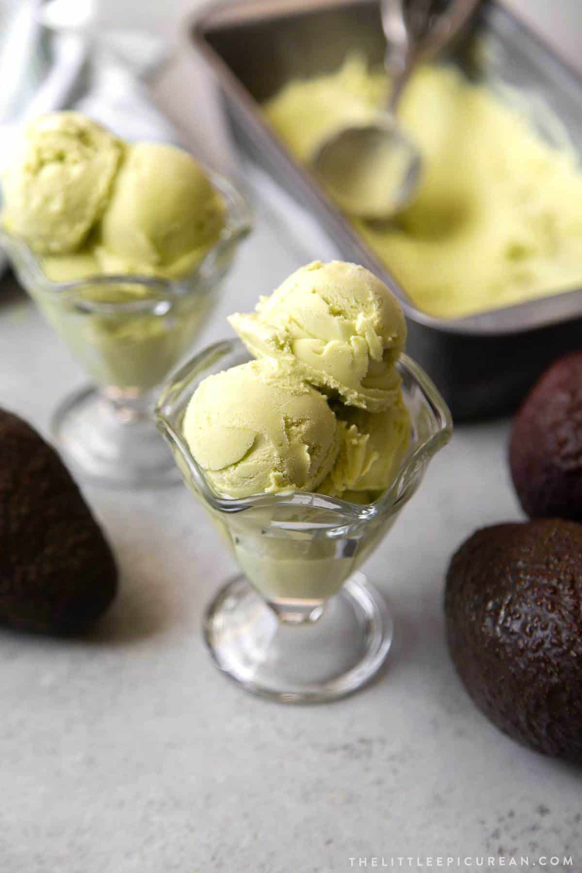 Avocado Ice Cream - The Little Epicurean